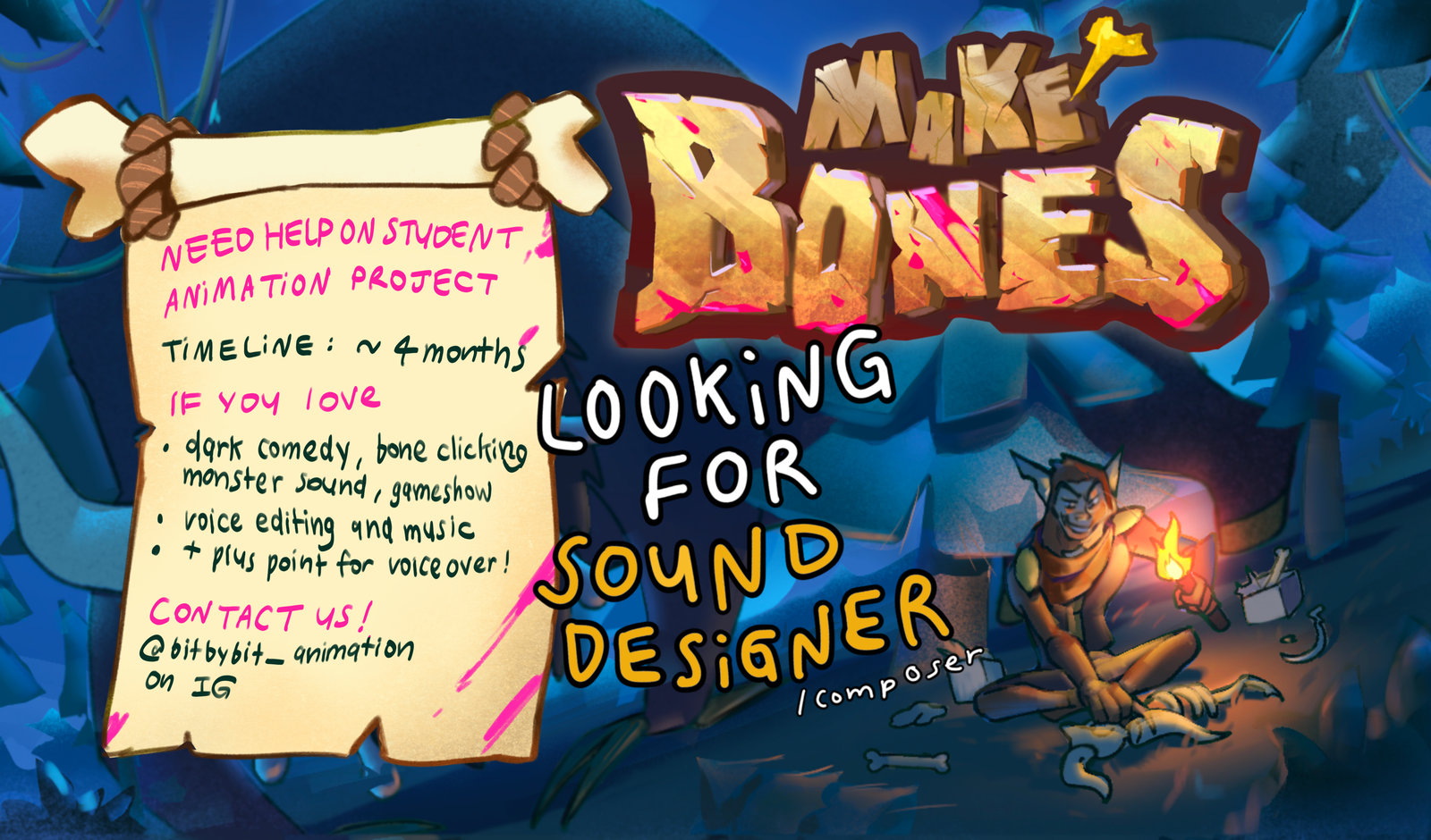 📢 Sound Designer/Composer for Student Animation Project | Casting Call Club